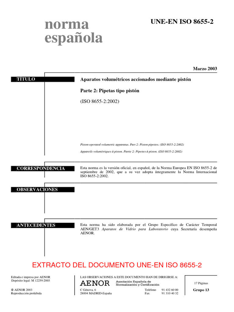 (Ex) Une-En Iso 8655-2 2003 | PDF | Informática | Tecnología