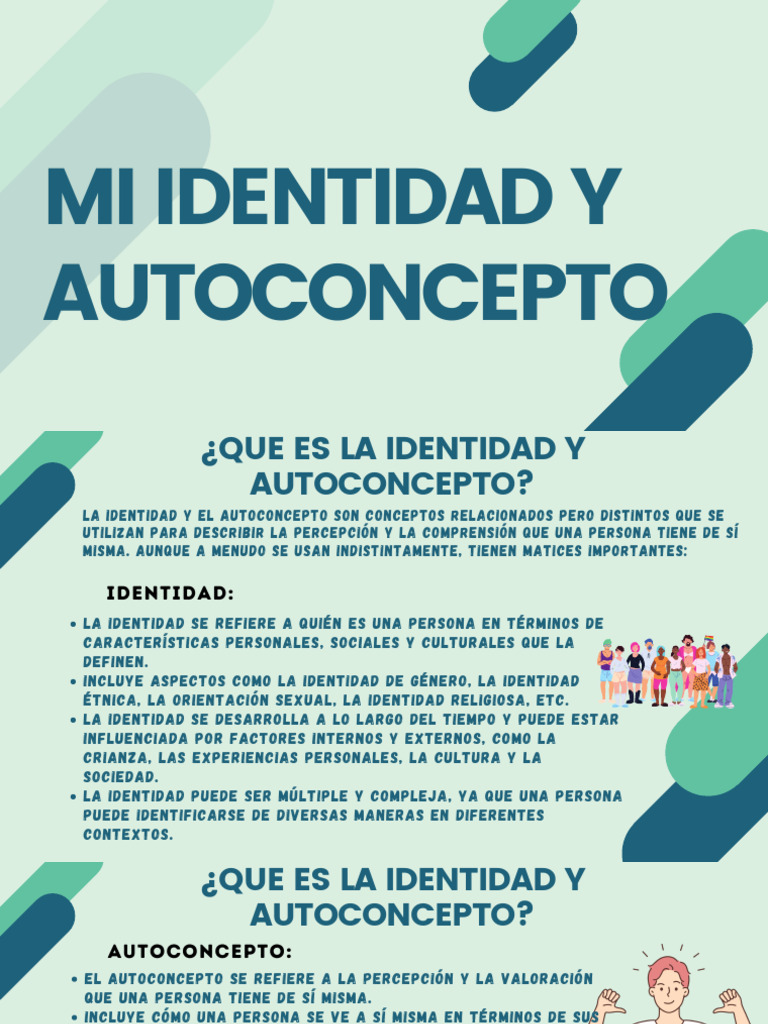 Identidad y Autoconcepto 2.0 | PDF | Autoconcepto | Grupo social