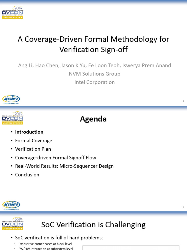 A Coverage Driven Formal Methodology For Verification Sign Off Presentation Pdf