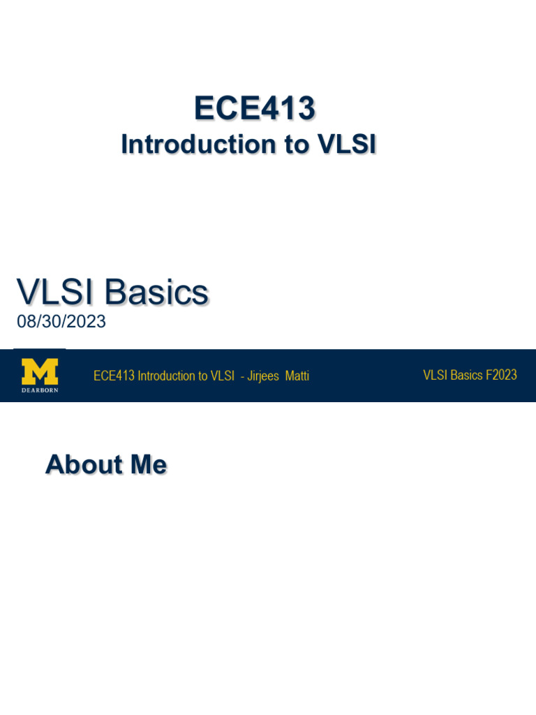 Lecture 1 - VLSI Basics 083023 | PDF | Integrated Circuit | Logic Gate