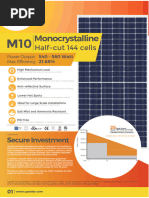 550W Half-Cut Solar Panel Datasheet | PDF | Solar Panel | Solar Power