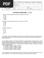 13 Exercicios de MMC e MDC Em PDF Para 7o e 8o Ano | PDF