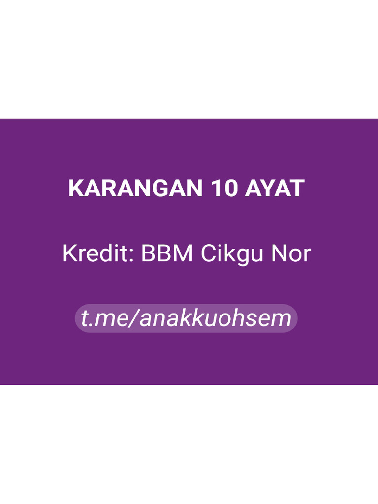 Karangan 10 Ayat CG Nor | PDF