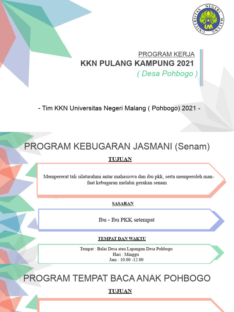 Program KKN Desa Pohbogo 2021 | PDF | Ilmu Sosial | Kesehatan Holistik