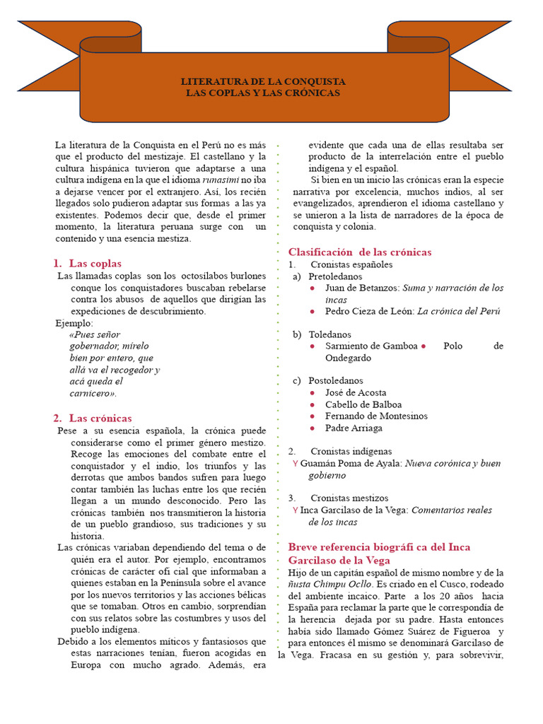 Literatura de La Conquista Secundaria | PDF | Historia | Clásicos