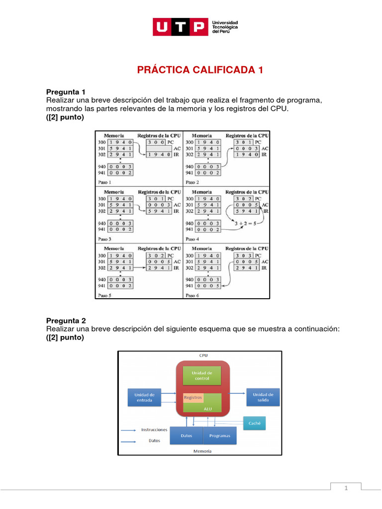 Practica Calificada 01 | Descargar gratis PDF | Almacenamiento de datos de la computadora ...