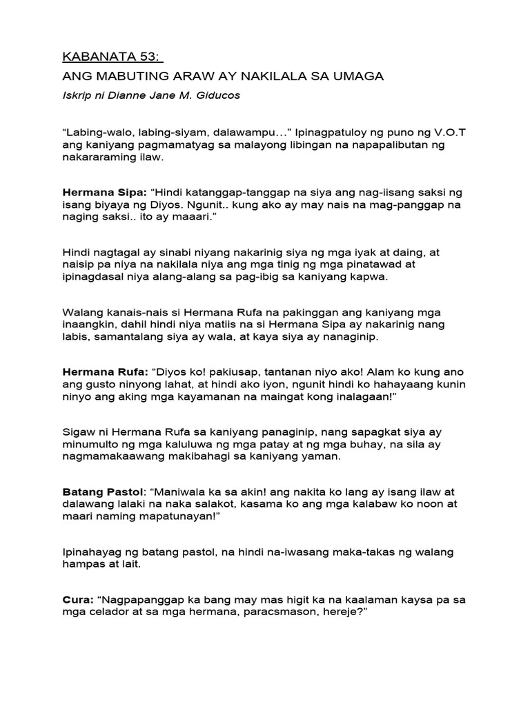 Kabanata 53 - Giducos | PDF