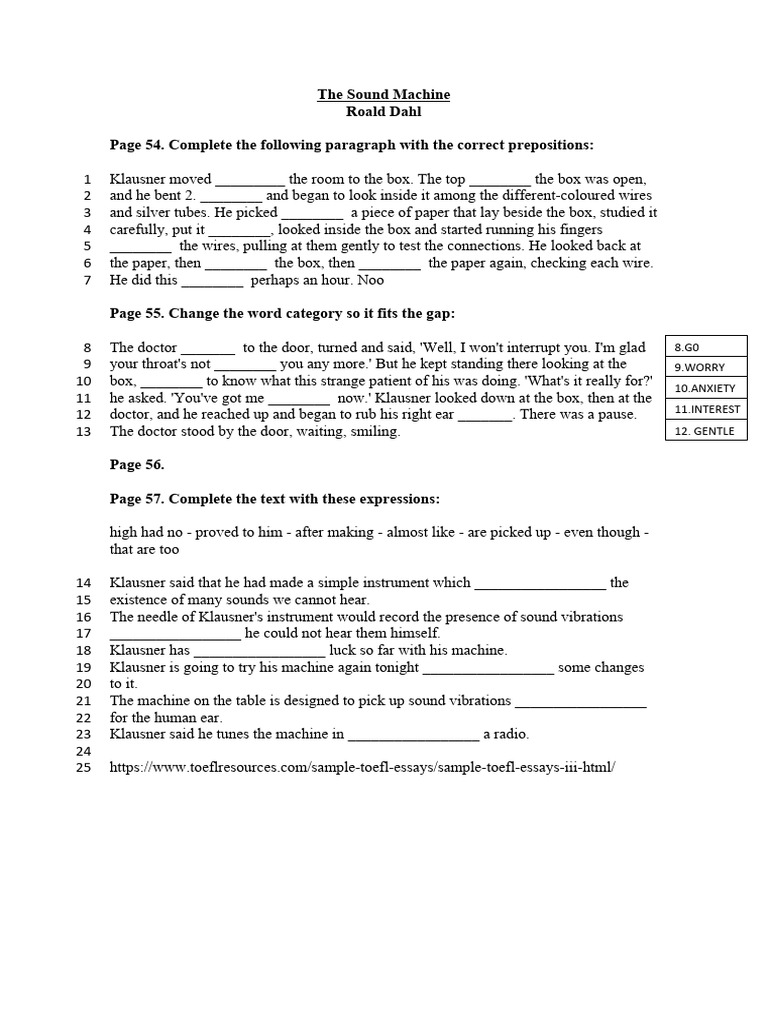 The Sound Machine: A Study Guide | PDF