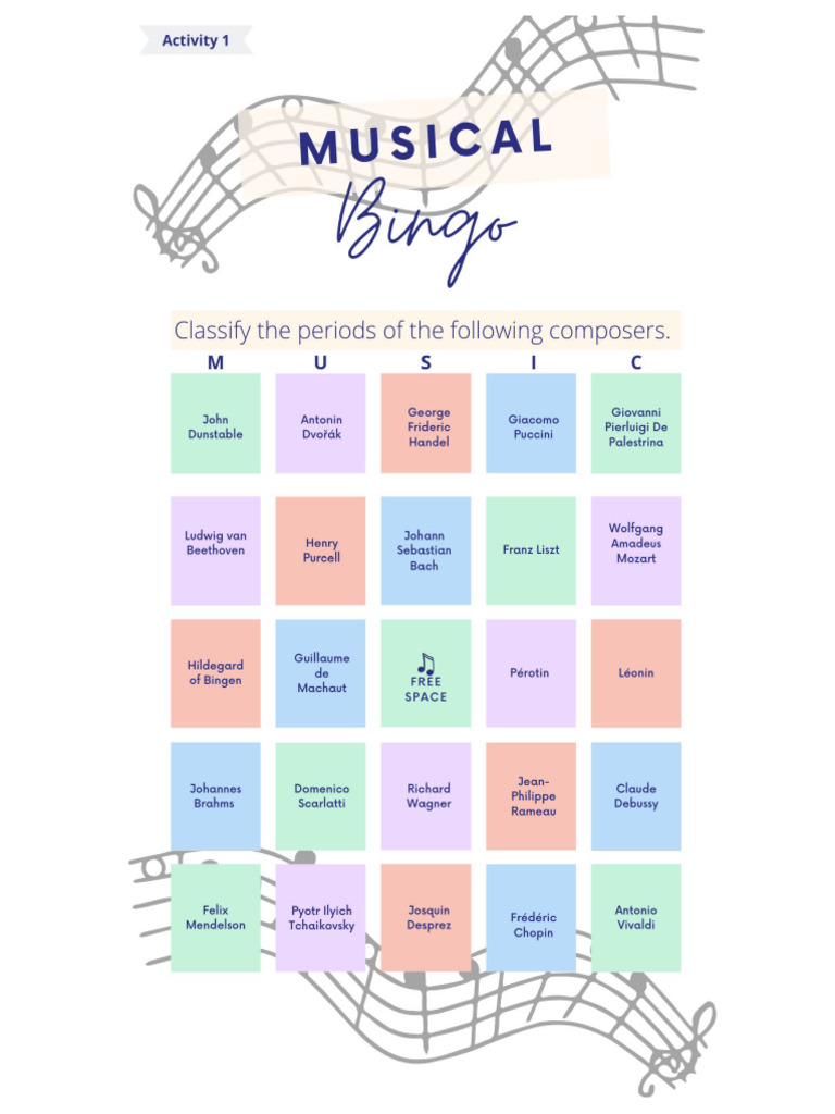 Music Literature Activities | PDF