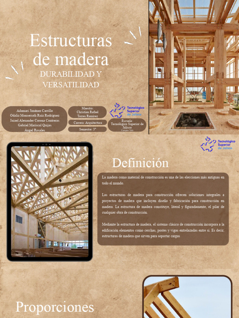 Presentacion Estructuras de Madera | PDF