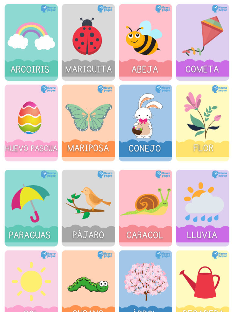 Flashcards Primavera Mayúscula | PDF