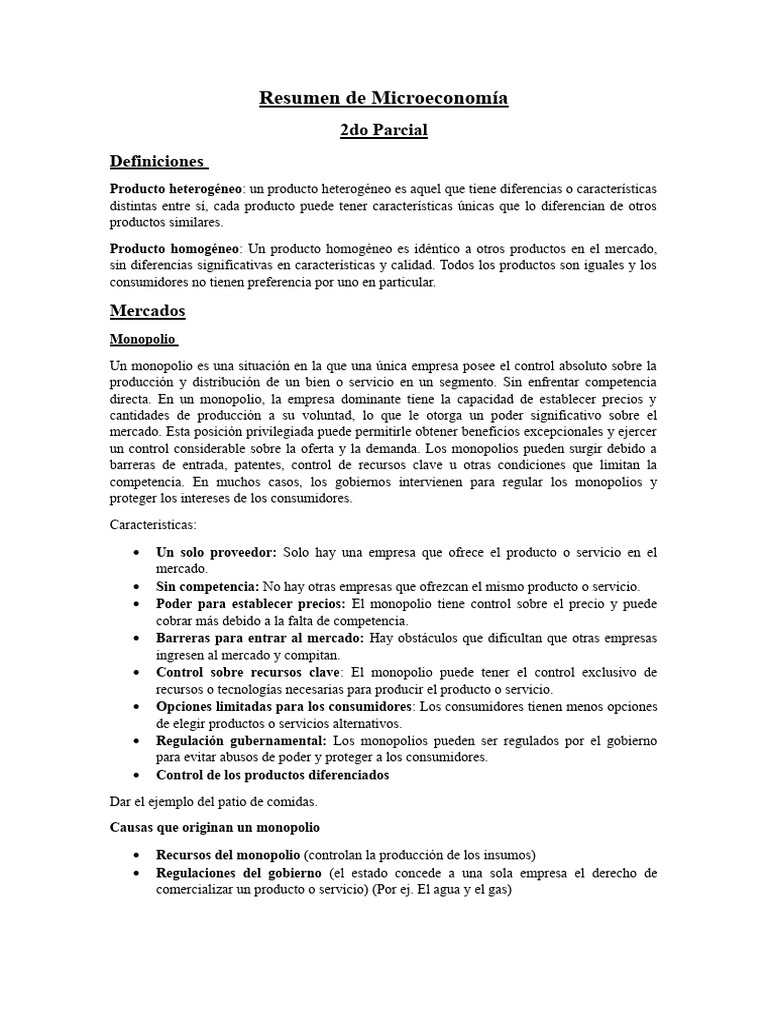 Resumen Micro | PDF