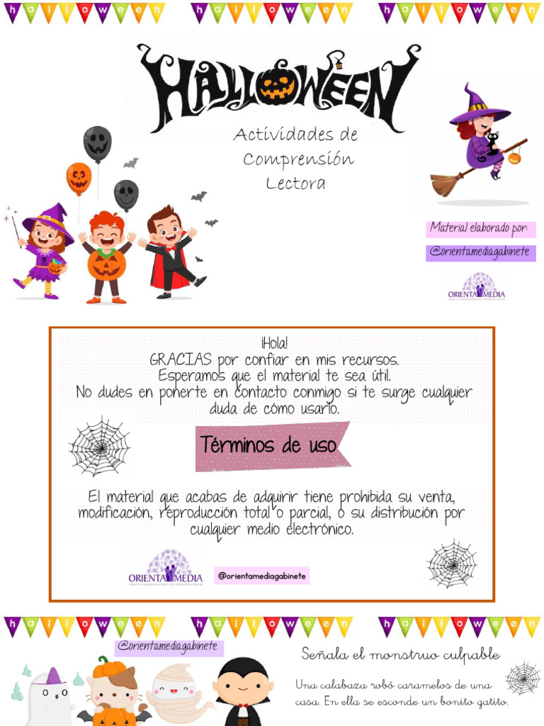 Comprensión Lectora Halloween | PDF