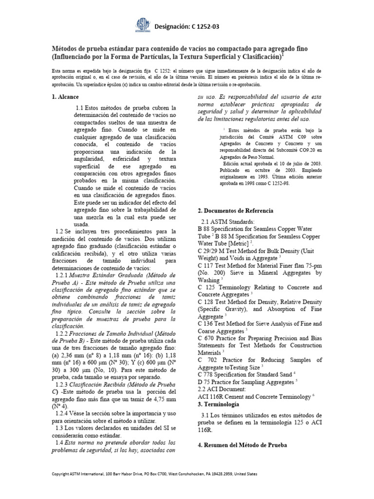 Astm C1252 | PDF