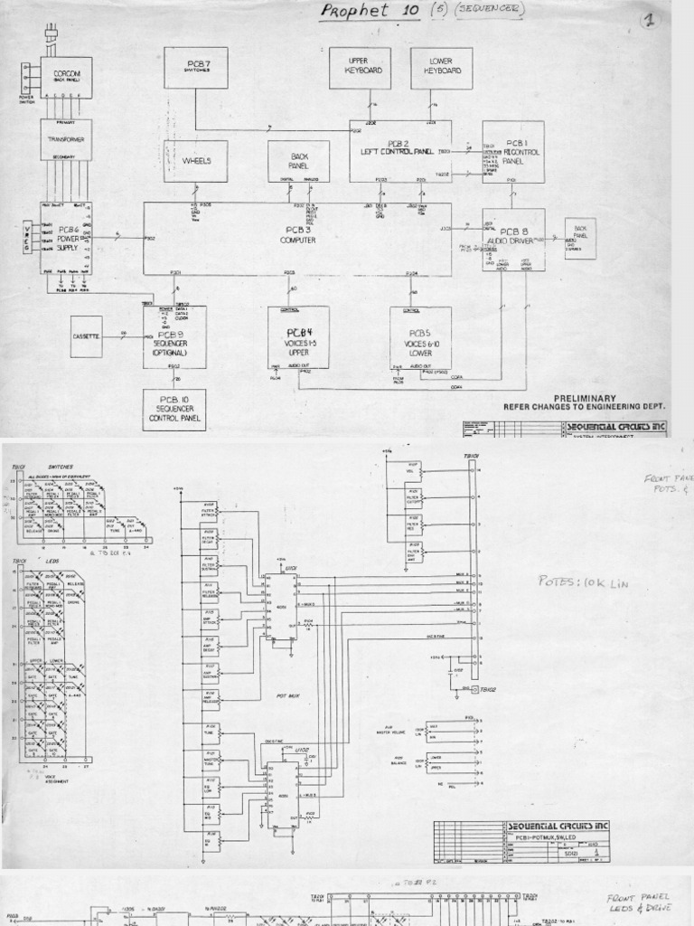 Sequential Prophet 10 Schematics | PDF