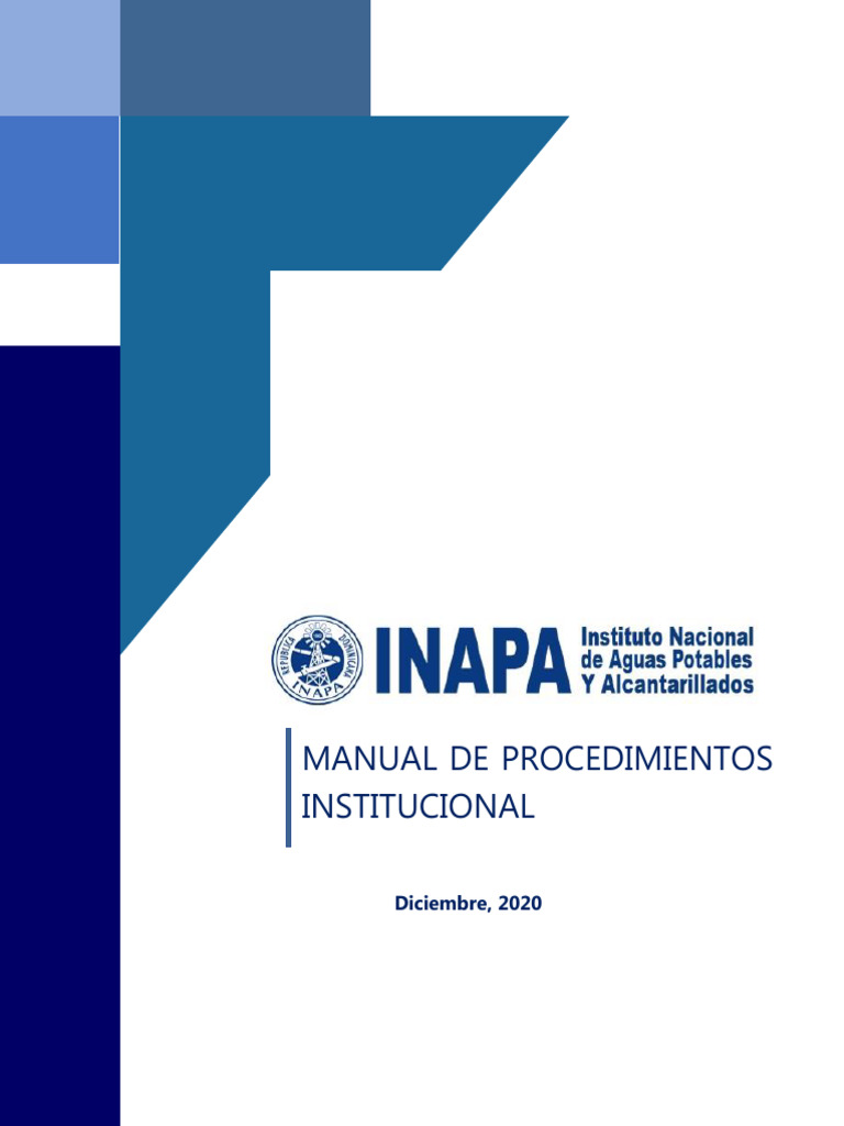 Manual de Procedimientos Del INAPA | PDF
