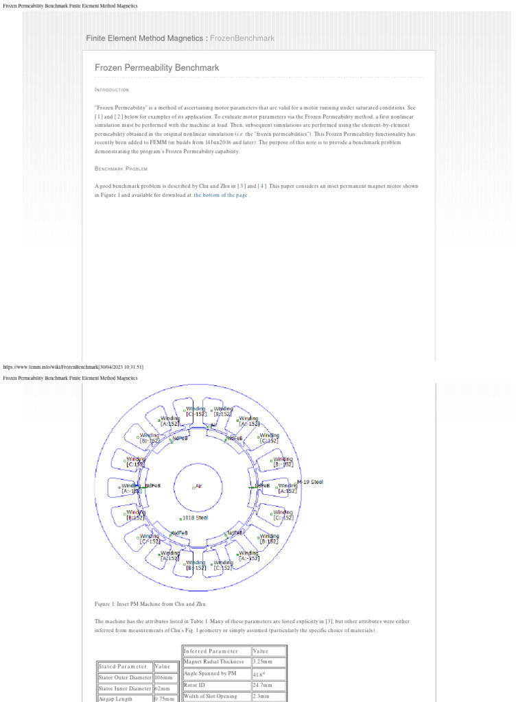 Frozen Permeability BenchmarkFinite Element Method Magnetics | PDF | Finite Element Method ...