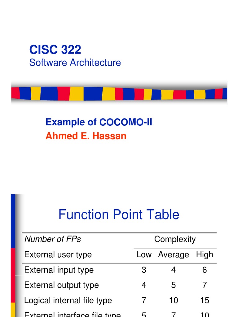 CISC322 09 Cocomo Example | PDF | Server (Computing) | Information Technology