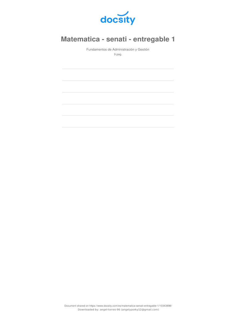 Docsity Matematica Senati Entregable 1 | PDF