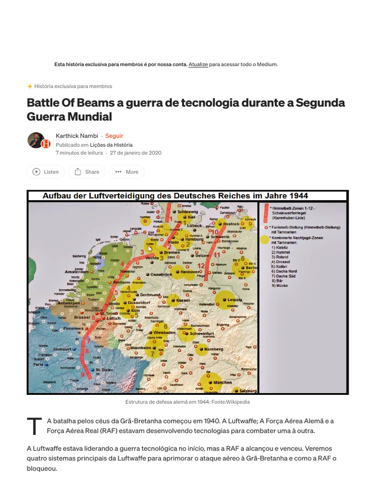 Battle of Beams The Technology War During World War II - by Karthick ...