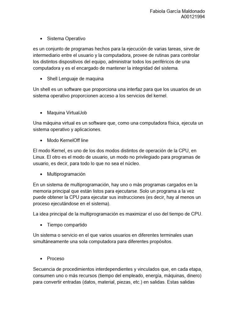 U1a1 So2 | PDF | Sistema operativo | Kernel (sistema operativo)