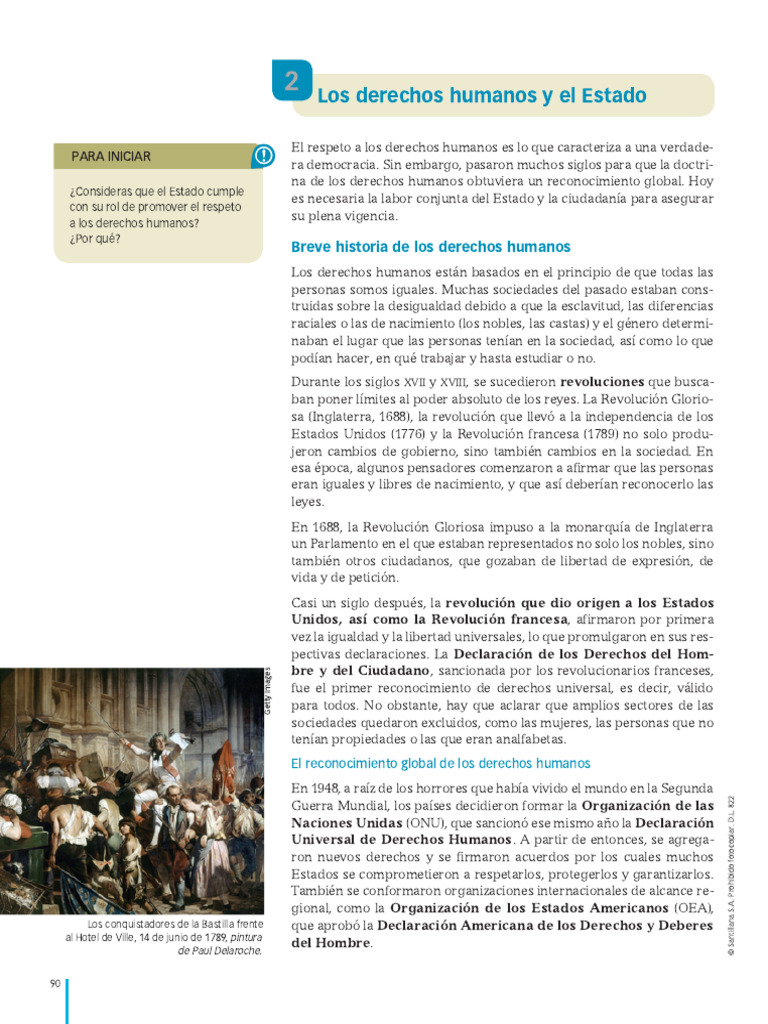 DPCC 2° Los Derechos Humanos | PDF