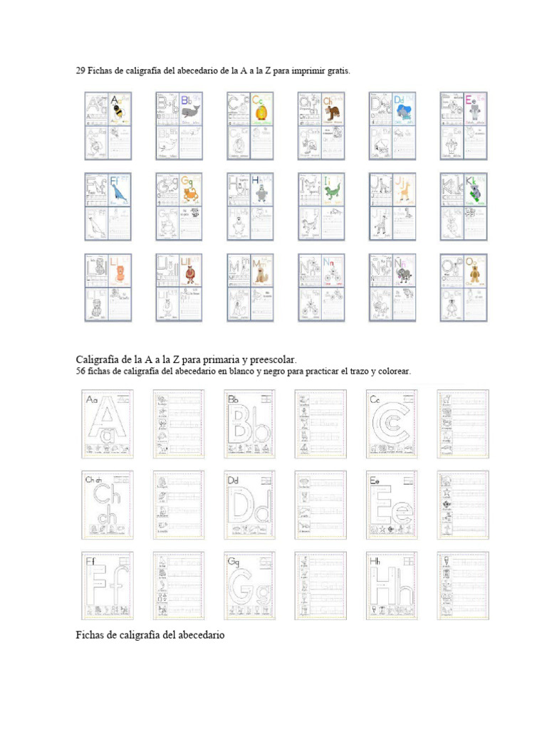 Hojas De Trabajo Para Trazar El Alfabeto De La A A La Z