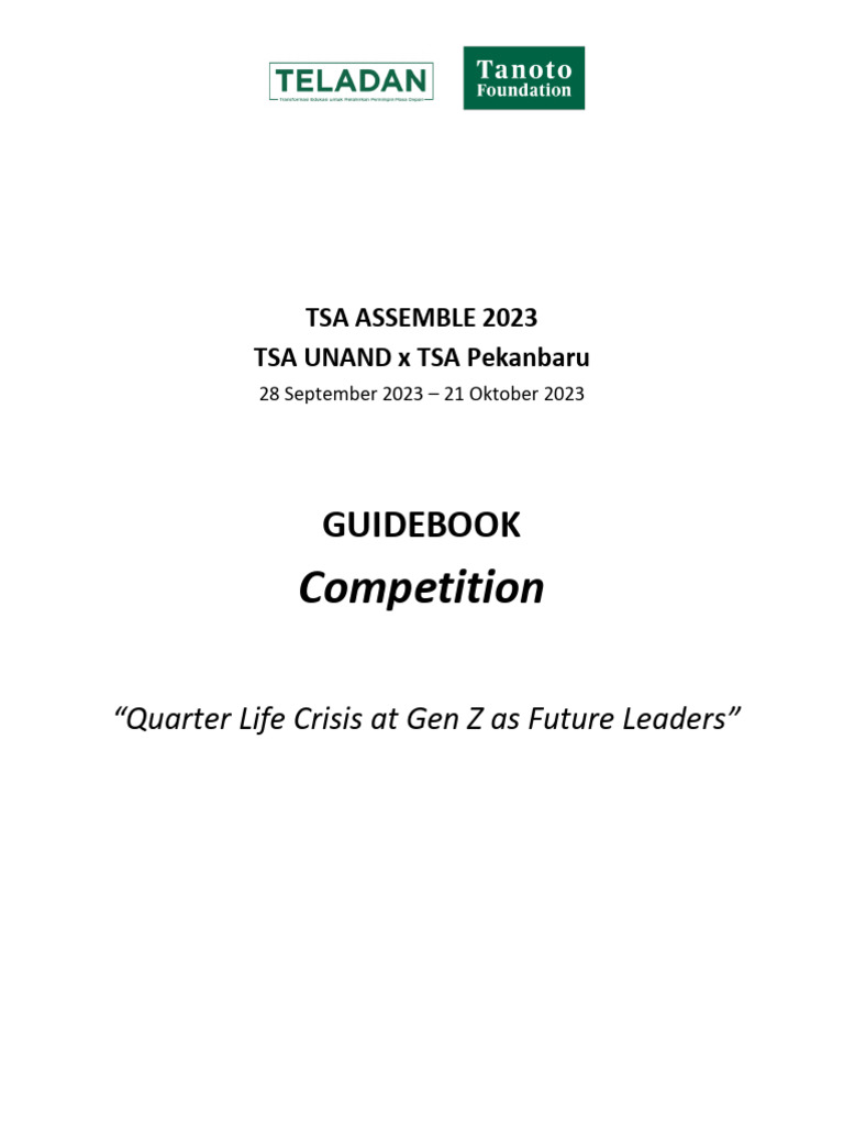 Guide Book Competition Tsa Assamble 2023 | PDF