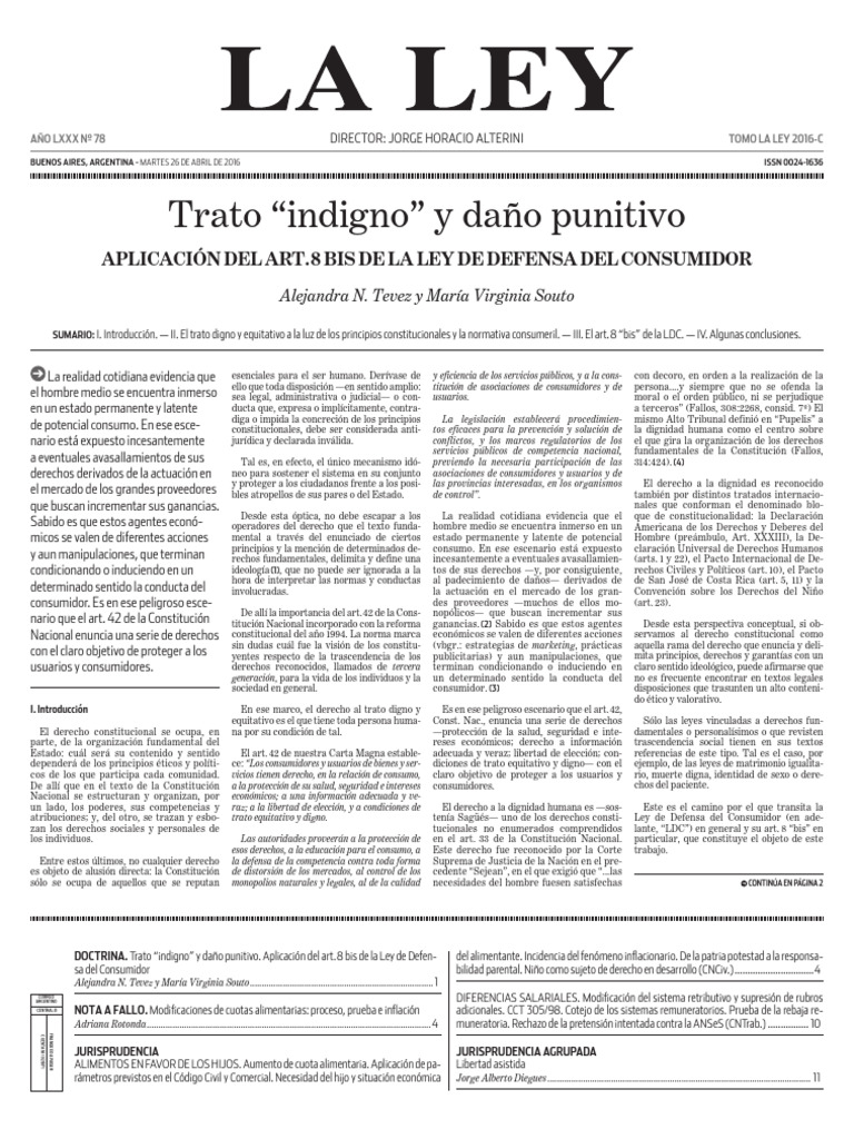 Trato Indigno y Daño Punitivo | PDF | Los consumidores | Comportamiento