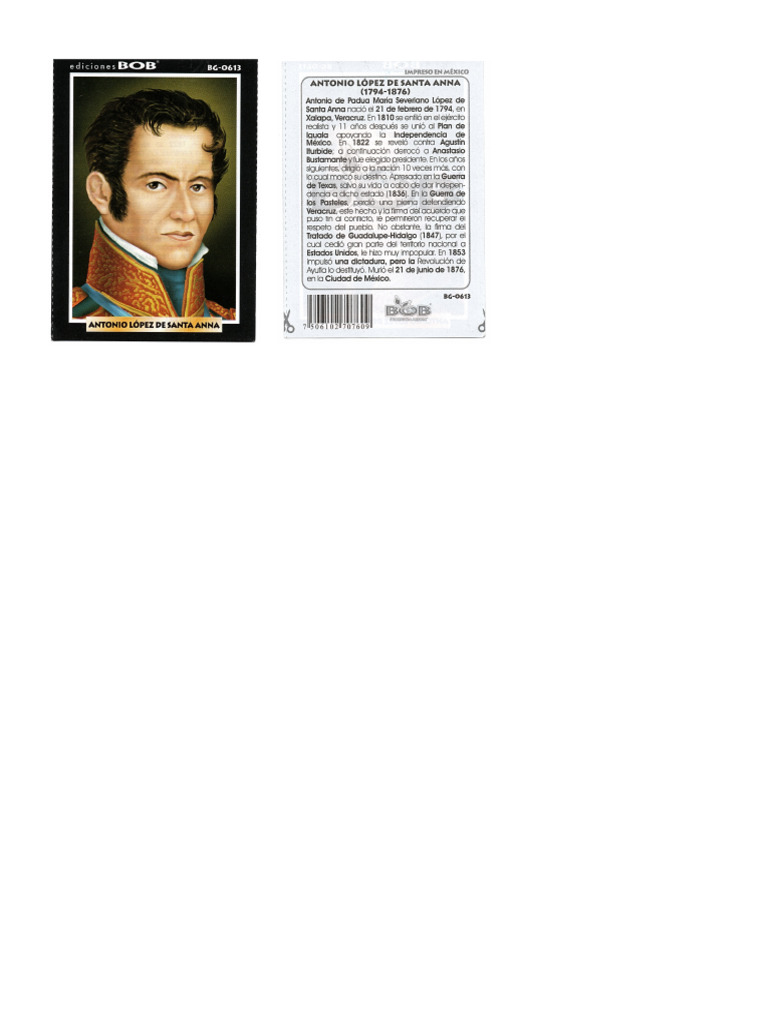 ANTONIO LOPEZ DE SANTA ANNA BIOGRAFIA | PDF