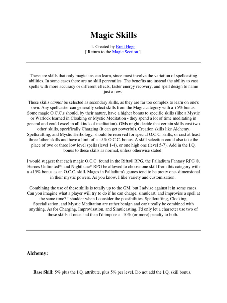 Netbook - Magic Skills | PDF