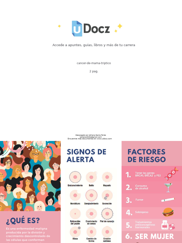 Cancer de Mama Triptico | PDF Cancer de Mama Triptico | PDF