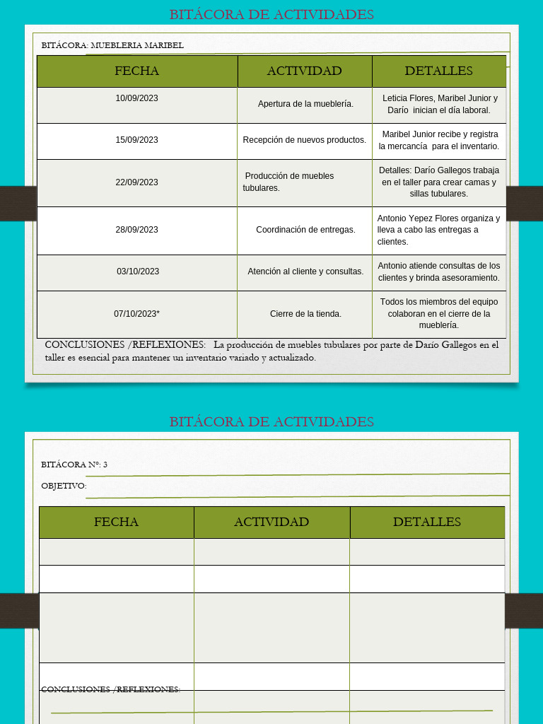 Plantilla Bitacora de Actividades | PDF