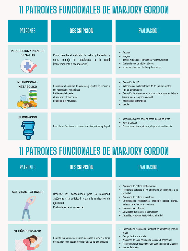 11 Patrones Funcionales de Marjory Gordon | PDF