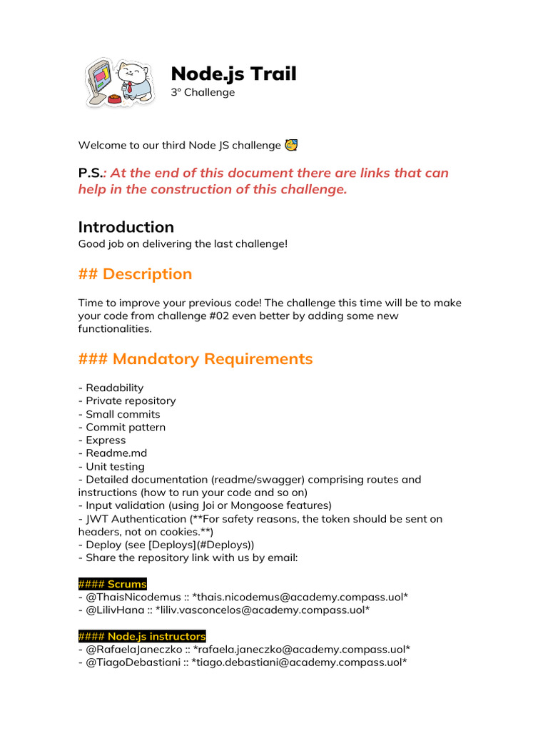 Third - Challenge (NODE) | PDF