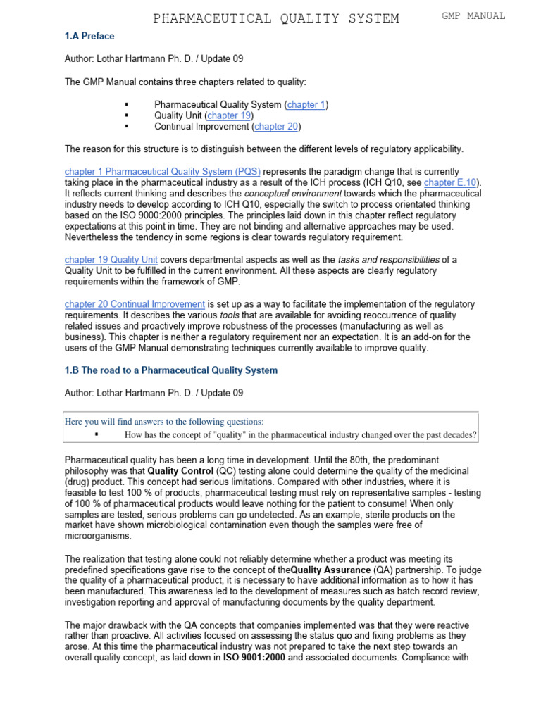 GMP Manual | PDF | Audit | Quality Management System