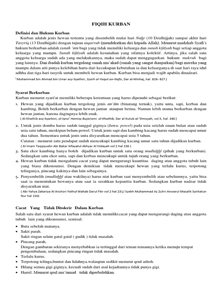 Fiqih Qurban 723 | PDF