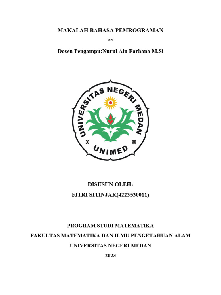 Makalah Bahasa Pemrograman | PDF Makalah Bahasa Pemrograman | PDF