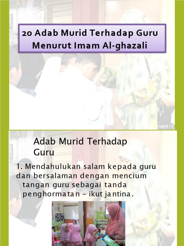 Adab Murid Terhadap Guru | PDF