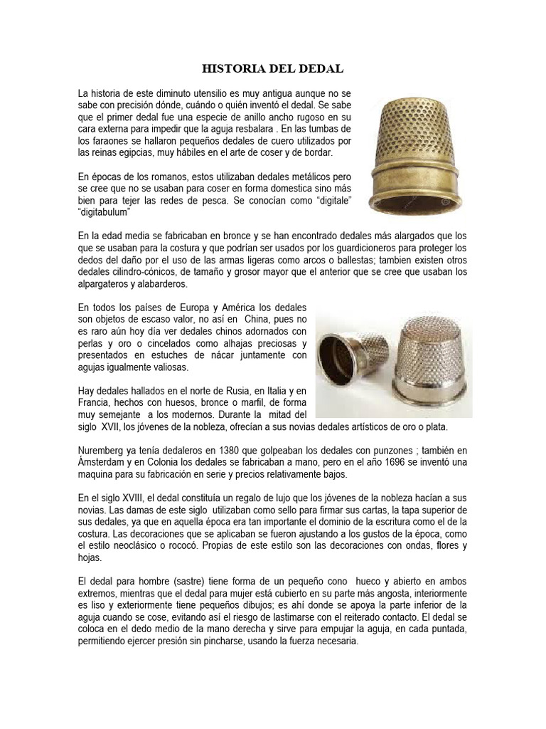 Historia Del Dedal | PDF | Ciencias sociales | Viajes y turismo