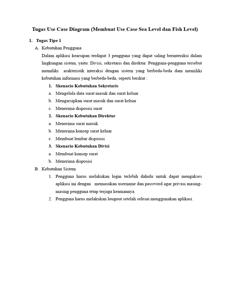 Tugas Use Case Diagram | PDF