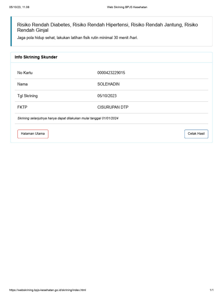 7. Web Skrining BPJS Kesehatan | PDF