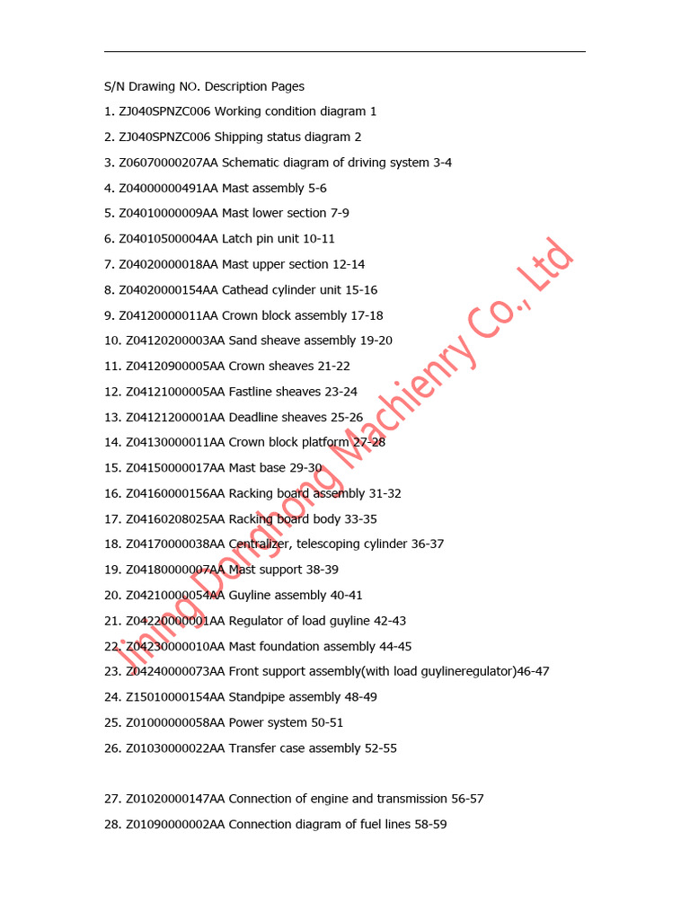 SJ Petro-ZJ40 Truck-Mounted Drilling Rig | PDF | Axle | Screw