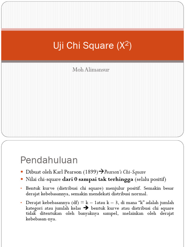 Uji Chi Square (X2) | PDF