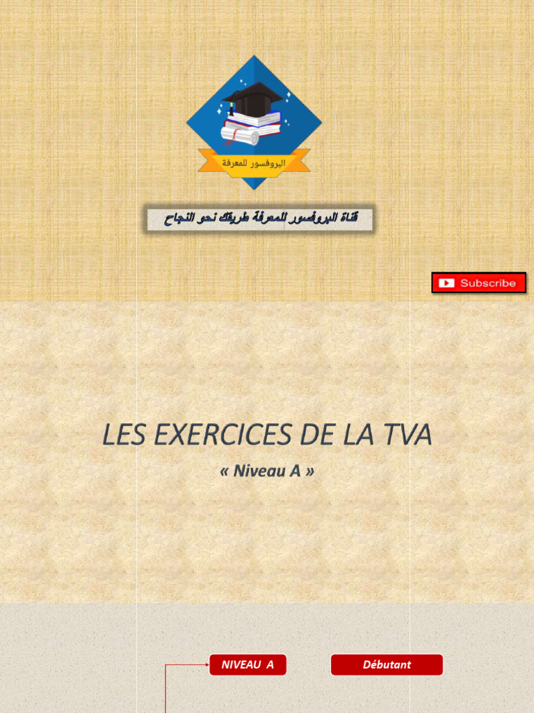 5 Les Exercices de TVA Niveau A | Télécharger gratuitement PDF | Taxe sur la valeur ajoutée ...