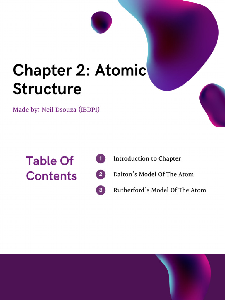 Chapter 2 Atomic Structure | PDF