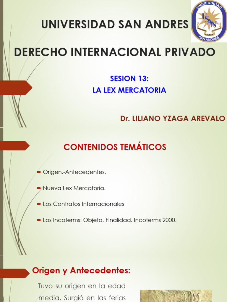 Semana 14 La Lex Mercatoria (8659) | PDF | Derecho