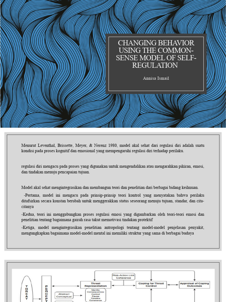 Changing Behavior Using The Common-Sense Model of Self-Regulation | PDF