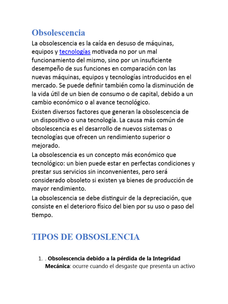 Obsolescencia | PDF | Tecnología