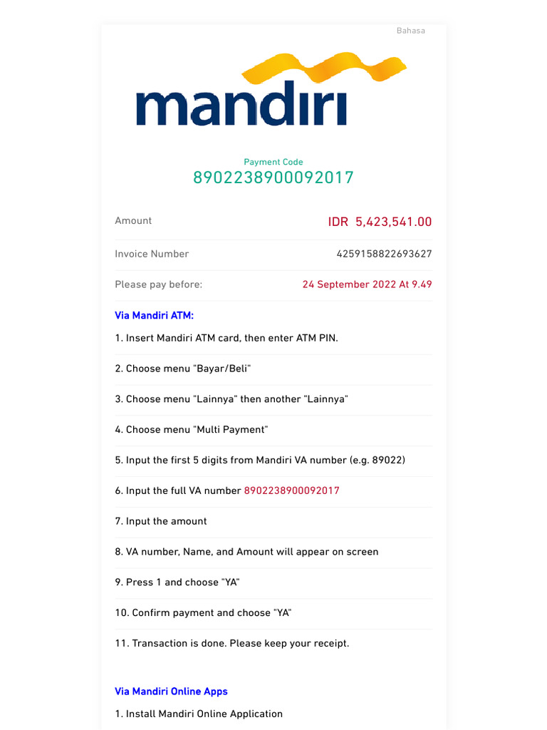 Doku Payment Page Bank Transfer Pdf